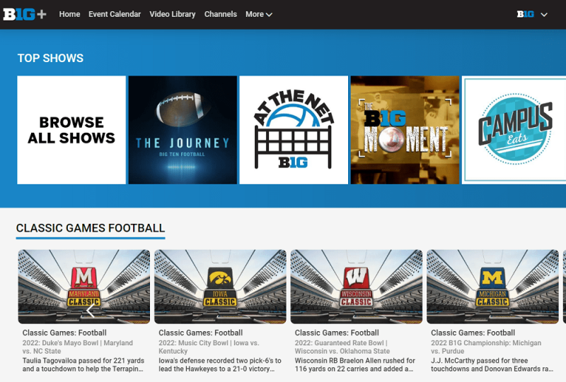 Mua Tài khoản Big Ten Plus Giá Rẻ - Xem Thể Thao NCAA Ngay Hôm Nay