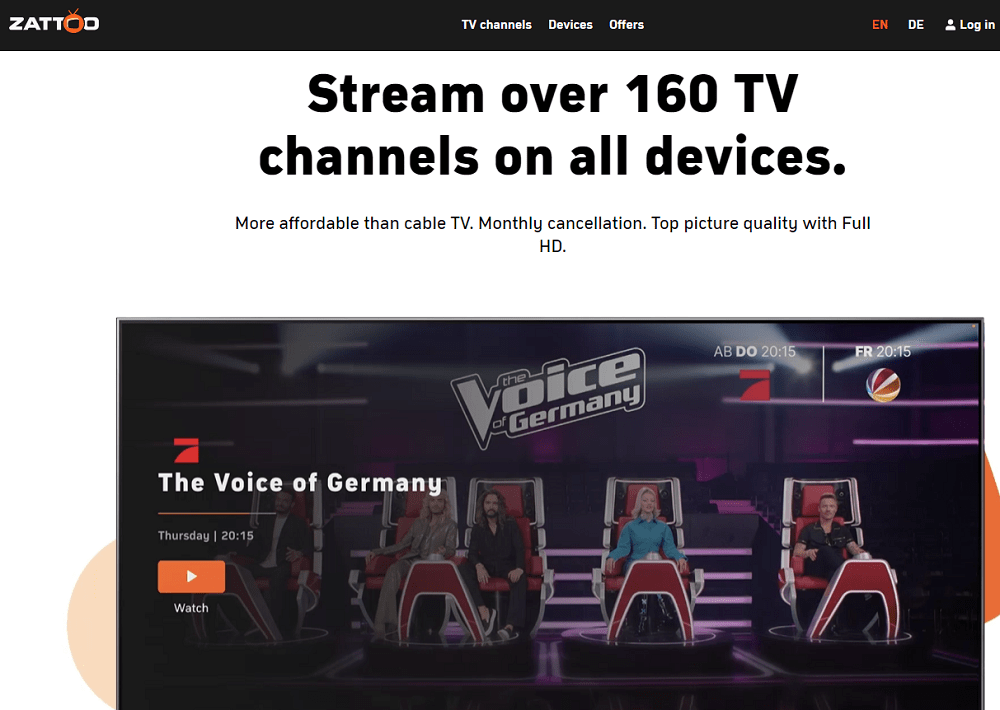 Mua Tài Khoản Zattoo - Truyền Hình từ Đức, Thụy Sĩ và Áo