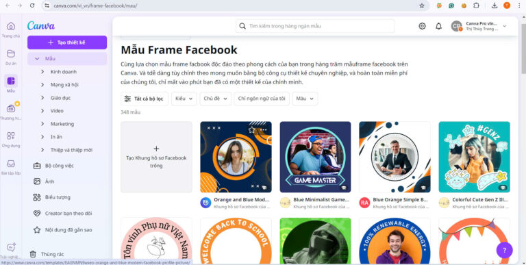 2 Cách tạo khung Avatar Facebook bằng Canva chuyên nghiệp