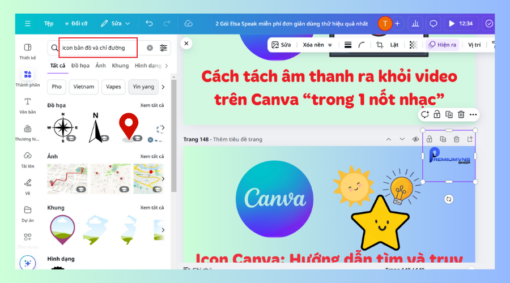 Icon Canva: Hướng dẫn tìm và truy cập vào kho icon địa chỉ Free